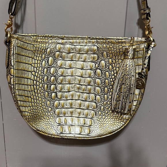 Brahmin | Bags | Brahmin Gold Embossed Shoulder Bag | Poshmark